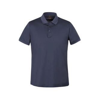 Moorer Homme, Tops, Bleu, Taille: L Polo en Micro Piqu&eacute;