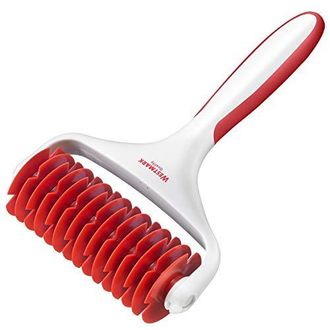 Westmark Rouleau à Croisillons, Longueur : 19,5 cm, Plastique, Blanc/Rouge, 32182270