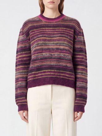 Isabel Marant Pull &agrave; col rond &agrave; rayures multicolores en mohair m&eacute;lang&eacute;