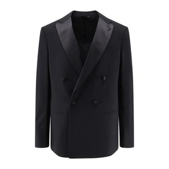 Giorgio Armani Homme, Vestes, Noir, Taille: 2XL Blazer Double-breasted