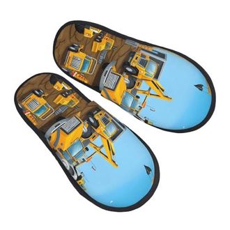 Generic Pantoufles Moelleuses Diff&eacute;rents V&eacute;hicules De Chantier Slippers Antid&eacute;rapants Chauds Chausson Pour Ext&eacute;rieur Femme Int&eacute;rieur M