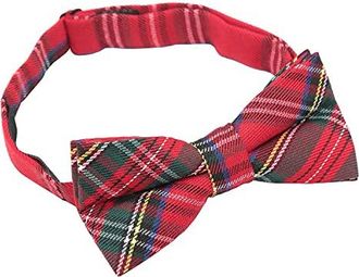 DQT Noeud papillon pr&eacute;-nou&eacute; r&eacute;glable pour homme Motif tartan, Rouge Royal Stewart, L