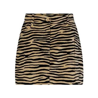 Paco Rabanne Minirock mit Animal-Print und Taschen - - Skirts - Damen - Beige - XS