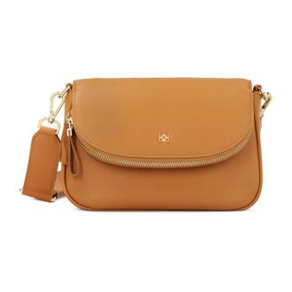 Kazar Balbina Kleine Lederhandtasche mit breitem Gurt - - Bags - Damen - Braun - ONE SIZE