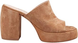 AGL Agl, Femme, Chaussures, Brun, Taille: 39 EU Clio Mule &agrave; Talon en Daim