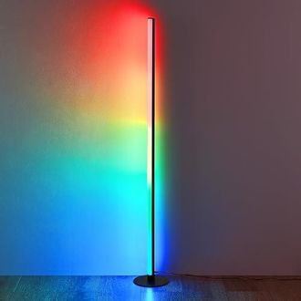 Reality LED Stehleuchte Tendo R45711102, Kunststoff Schwarz matt, inkl. 11 Watt RGB LED, Fernbedienung, Dynamic Light, Sound Control