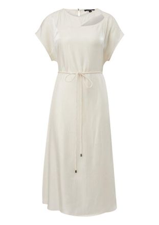 Comma Midikleid Kleid Satinkleid mit &uuml;berschnittener Schulter