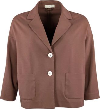 Circolo 1901 Femme, Vestes, Brun, Taille: 34 FR Fleece Button Caban