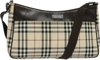 Burberry Pre-owned Toile sacs-ports-paule - Femme - Pre-owned - Beige - Taille: ONE Size