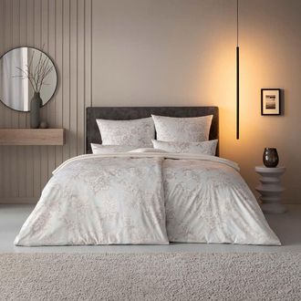 ESTELLA Schweizer Premium Satin Bettwäsche 135x200 Anna Perlmutt Blüten Rosen 2176-210