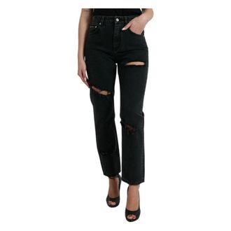 Dolce & Gabbana Femme, Jeans, Noir, Taille: 36 FR Jeans droits
