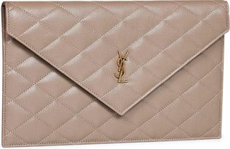 Saint Laurent Gaby Paris Clutch - Mud