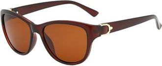 Generic Lunettes de soleil polarisées pour femmes Accessoires de lunettes de soleil, 2-Tea-Black, Taille unique