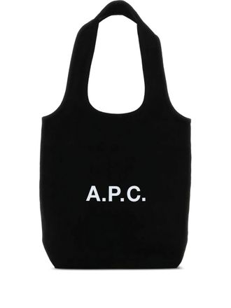 A.P.C. sac cabas Ninon à logo imprimé - Noir