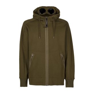 C.P. Company Diagonal Fleece Goggle Hoodie - - Sweatshirts & Hoodies - Herren - Gr&uuml;n - L