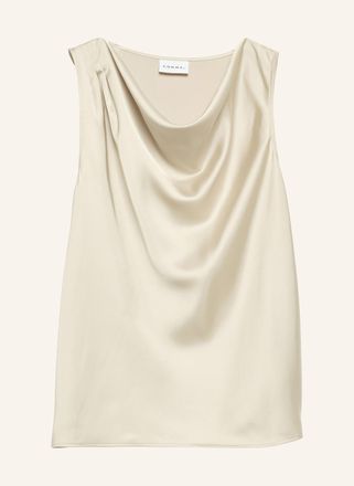 Comma Comma Blusentop Aus Satin beige