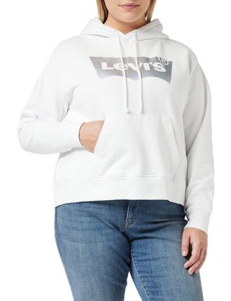 Levi's Damen Plus Size Graphic Standard Hoodie Rainbow Gradient Batwing White + (Weiß) XL