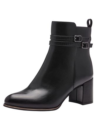 Marco Tozzi Damen Stiefeletten mit Absatz Vegan Spitz, Schwarz (Black Comb), 39 EU