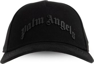 Palm Angels Homme, Accessoires, Noir, Taille: ONE Size Curved Logo Tonal Cap