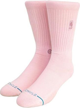 Stance NBA Logoman ST Crew Chaussettes, Rose délavé, 43-47