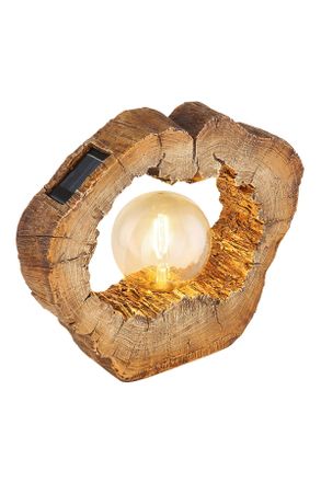 Globo Lighting Solarleuchte, Braun, Kunststoff, 8.5x25.5x30.5 cm, mit Schalter, Lampen & Leuchten, Au&szlig;enbeleuchtung, Solarleuchten