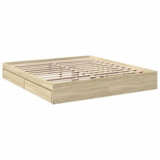 vidaXL Bettgestell mit Schubladen Sonoma-Eiche 180x200cm Holzwerkstoff Vidaxl