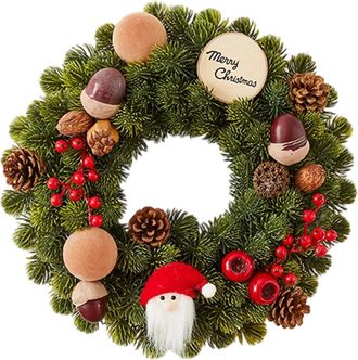 Generic Weihnachtskranz: immergr&uuml;ne T&uuml;rdekoration mit Ananasbeeren, festlicher Kreis innen und au&szlig;en, fr&ouml;hliche H&auml;ngedekoration, k&uuml;nstlicher Gr&uuml;nakzent, hochw