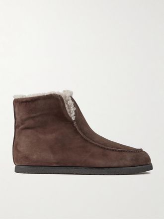 Legres Bottines En Peau Lainée 52 - Marron