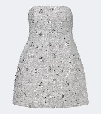 SIMKHAI Bustierkleid Kit aus Tweed mit Pailletten