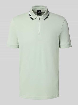 A|X Armani Exchange Poloshirt mit kurzem Rei&szlig;verschluss