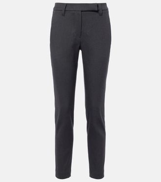 Brunello Cucinelli Schmale Hose aus einem Baumwollgemisch