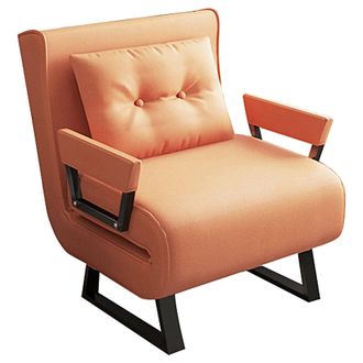Generic Convertible Chaiselonguesofa mit Metallrahmen, 6-fach verstellbarer Sessel, platzsparendes Klappsofa, ideal für Balkon, Büro, Schlafzimmer (185 x 60 x