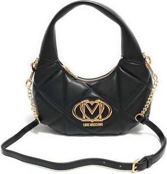 Love Moschino Borsa donna Love Moschino hobo con tracolla ecopelle nero BS25MO15 JC4039 Media