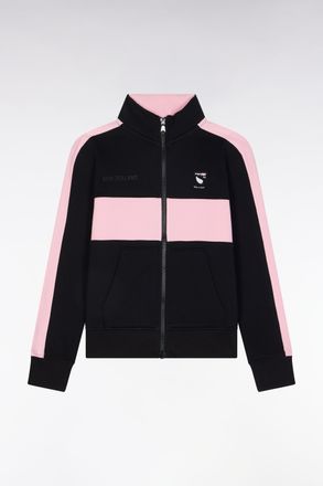 Eden Park Sweatshirt Zipp&eacute; Nouvelle Z&eacute;lande En Coton Noir Coupe Droite