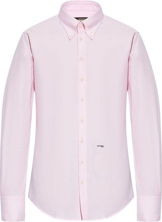 Dsquared2 chemise &agrave; logo brod&eacute; - Rose