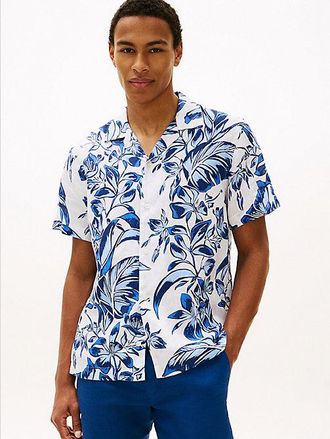 Tommy Hilfiger Chemise coupe standard &agrave; motif floral en lin