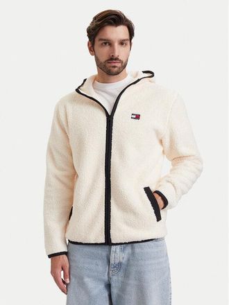 Tommy Jeans Fleecejacke Teddy DM0DM19224 Creme Regular Fit