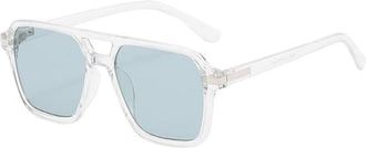 Generic Lunettes De Soleil Carr&eacute;es &Agrave; Grande Monture For Femmes, Style Streetwear, For Hommes, Id&eacute;ales For Les Activit&eacute;s De Plein Air.(Blue)