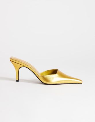 Topshop Alfie - Escarpins pointus &agrave; talon mi-haut - Dor&eacute;