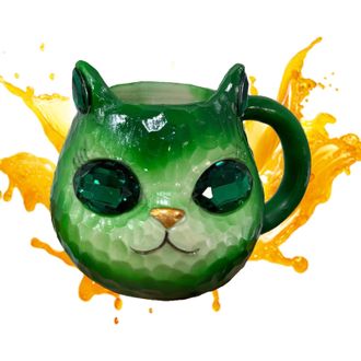 Generico Katzentasse: Mineral-Tasse aus Geoda, 350 ml, niedliche Trinkflasche f&uuml;r Katzen, k&uuml;nstlerisch mit Tier, liebenswerter Kaffeetee, leicht und einzigarti