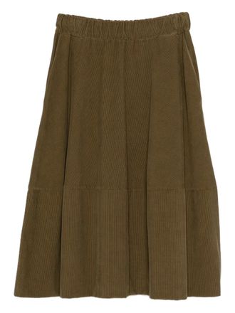 Labo Art corduroy elasticated-waist skirt - Gr&uuml;n