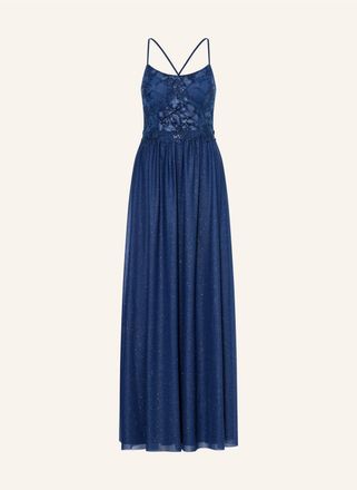 SUDDENLY Princess Abendkleid Mit Spitze Und Glitzergarn blau