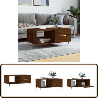 vidaXL Couchtisch Braun Eichen-Optik 90x50x40 cm Holzwerkstoff - Couchtisch - Wohnzimmerstil - Holzmöbel - Eiche Optik - Sideboard