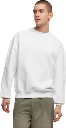 Build Your Brand Sweatshirt Ultra Heavy Cotton Crewneck White 4XL