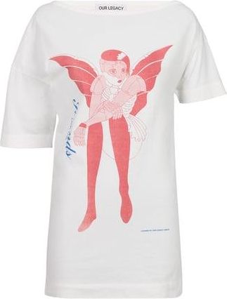 Our Legacy T-shirt col bateau et manches asym&eacute;triques en coton