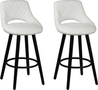 Altobuy Altobuy - niels - Lot de 2 Tabourets Blancs