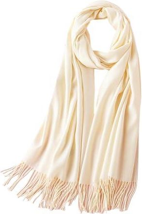 GFM Châle en cachemire pour femme style pashmina pour lautomne et lhiver, S1-ddh-Cream, L