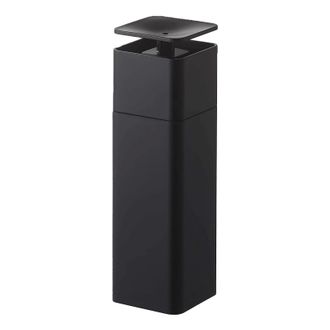 Yamazaki Tableware Yamazaki 5214 Tower Druckseifenspender, schwarz, PETG Harz/Polypropylen/Polyethylen/Silikon, minimalistisch, 5.5 x 5.5 x 18.5 cm
