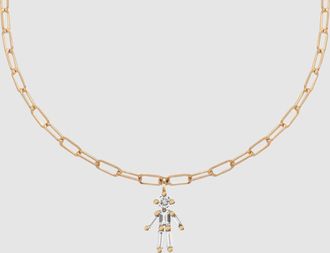 Little Ones Paris Collier Magn&eacute;tique Mini Gar&ccedil;on Or Jaune 18k Et Diamants