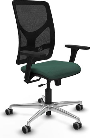 Piqueras y Crespo Telearbeitsstuhl mit 3D-Armlehnen, h&ouml;henverstellbare Lendenwirbelst&uuml;tze, ausgestattet mit Syncro/Traslack und Schneideschaum, mit Rollen 65 mm, Parket